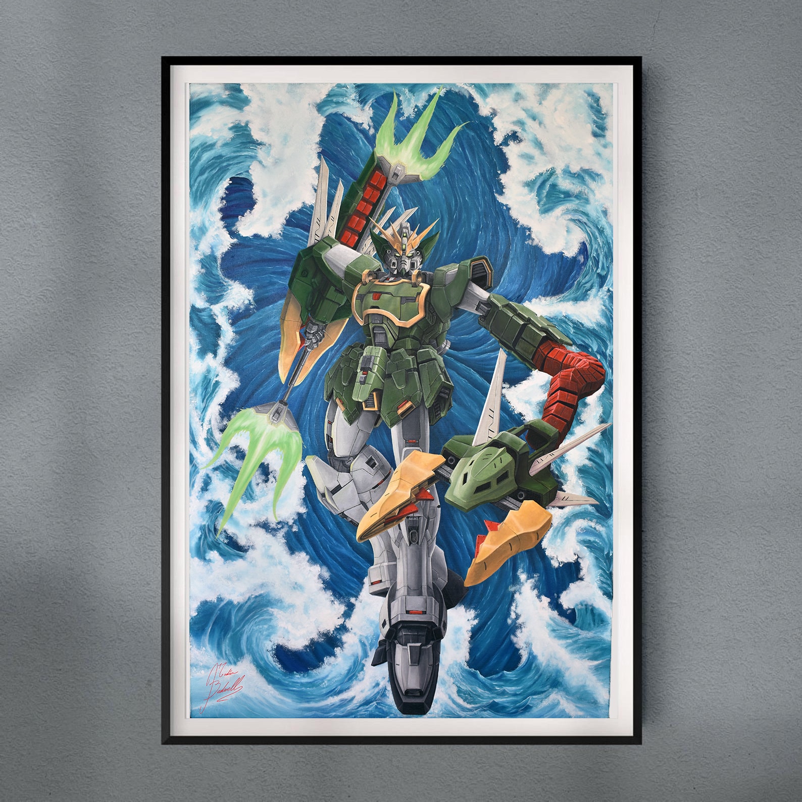 Gundam Altron gundam Wing Endless Waltz Ver. Oil Painting Print - Etsy