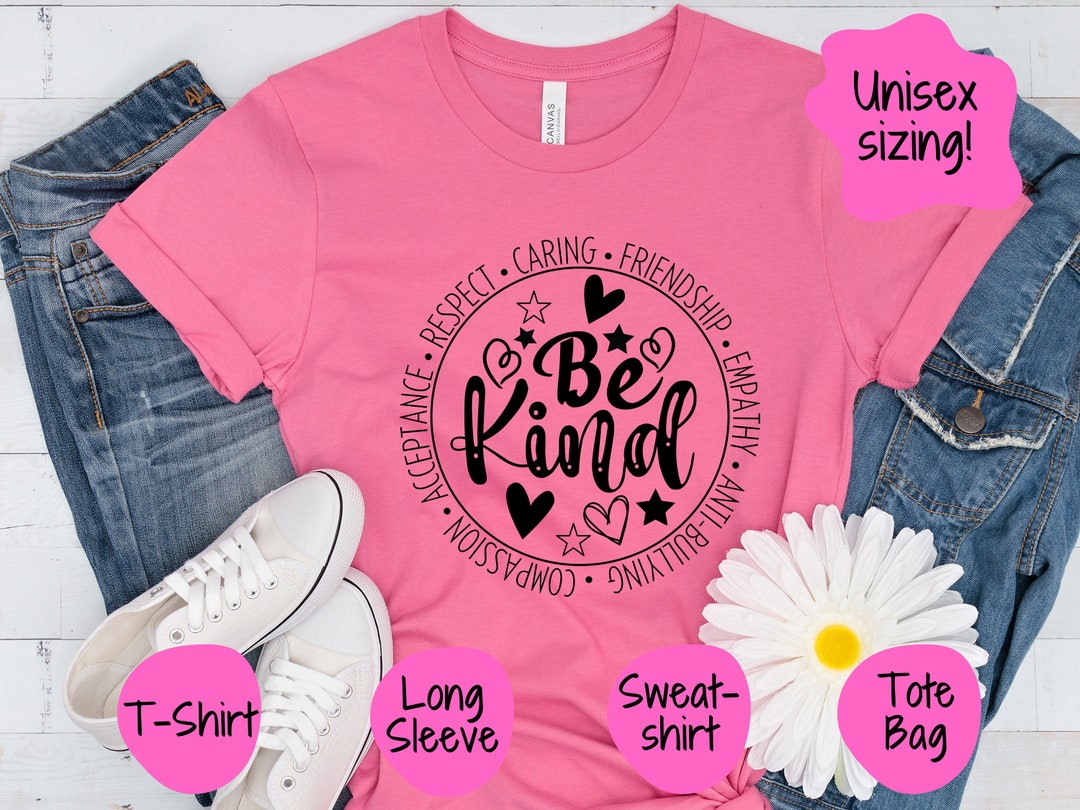 Be Kind Teacher T-shirt, T-shirt for Anti-bullying, Bullying Awareness ...