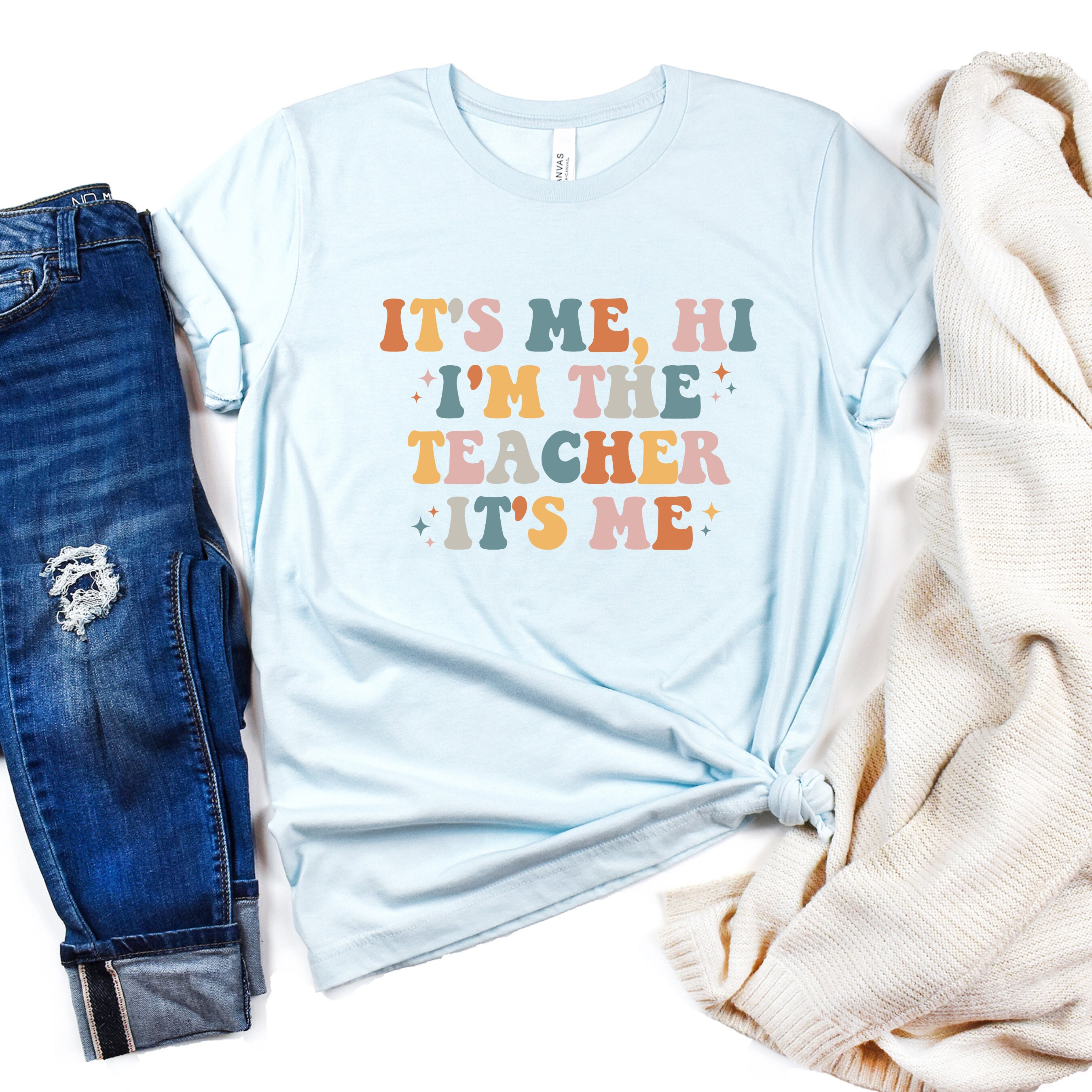 It's Me Hi I'm the Teacher It's Me Shirt Retro - Etsy Canada