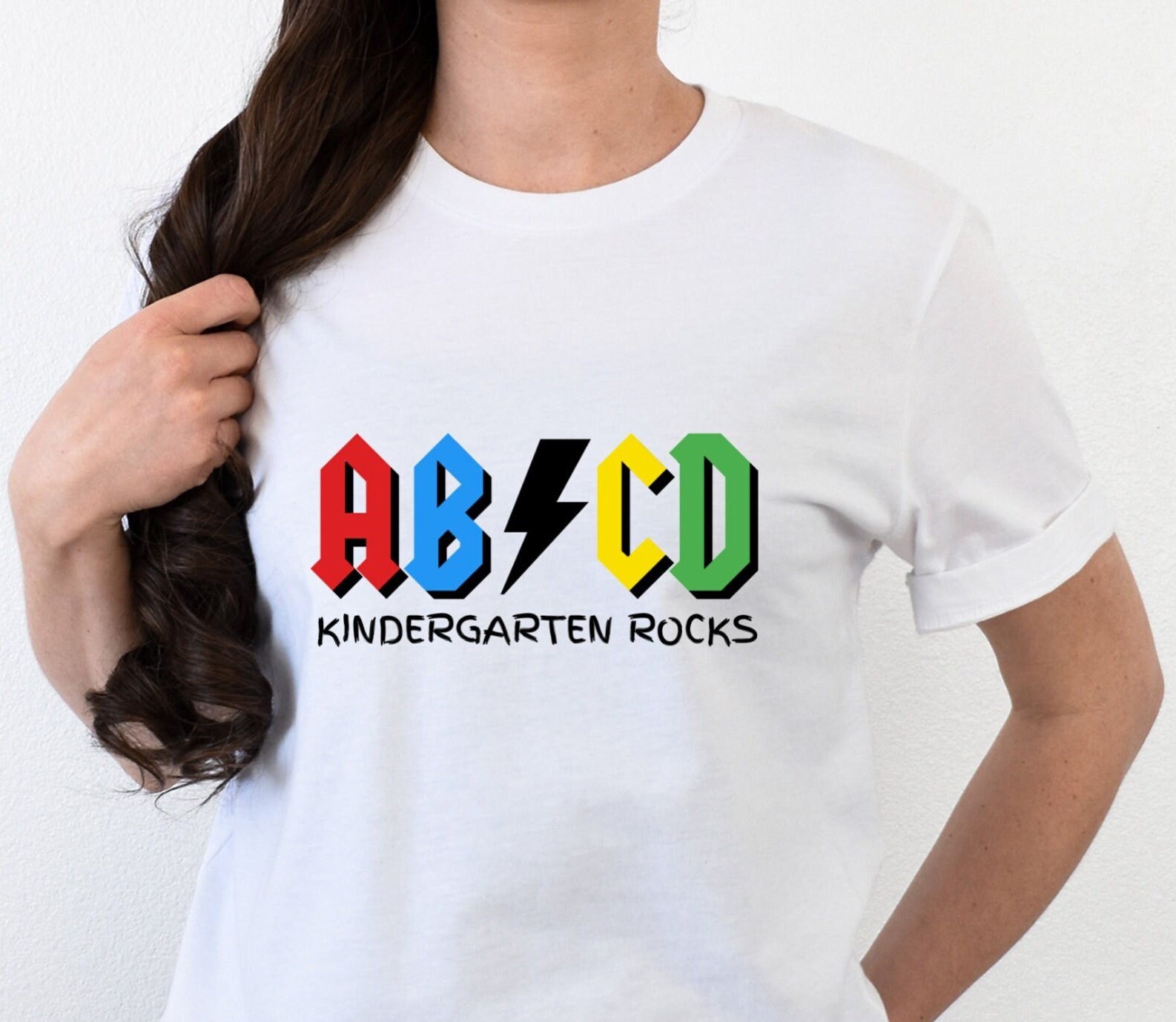 ABCD Kindergarten Rocks T-shirt, Inspiring Teacher Shirt, Fun ...