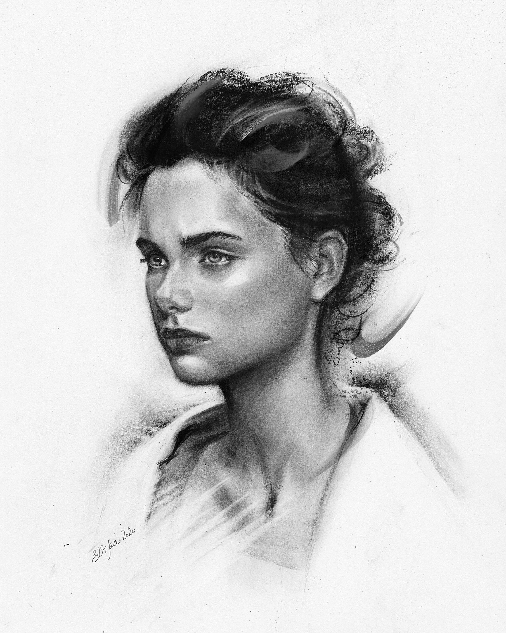 Charcoal Portrait Drawing Tutorial