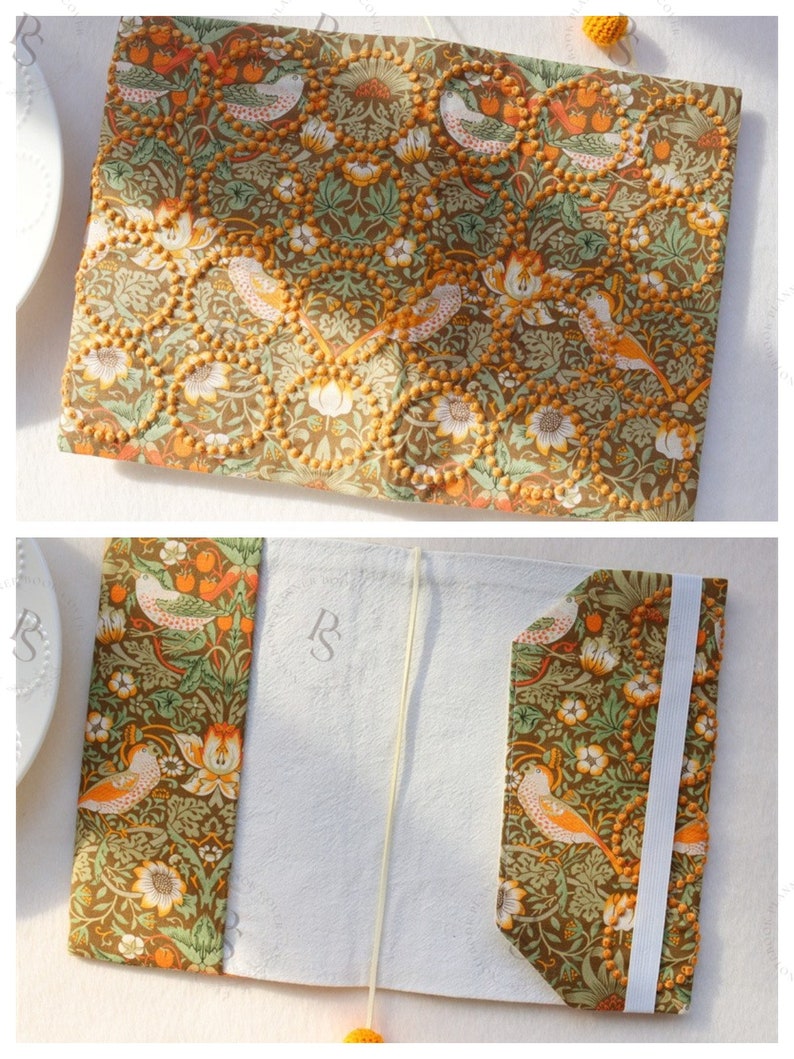 Adjustable Handmade Tambourine Sleeve Cover for Notebook, Journal ...
