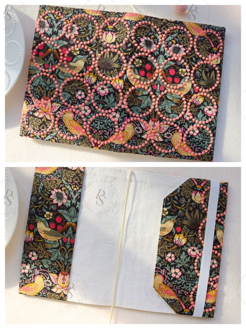 Adjustable Handmade Tambourine Sleeve Cover for Notebook, Journal ...