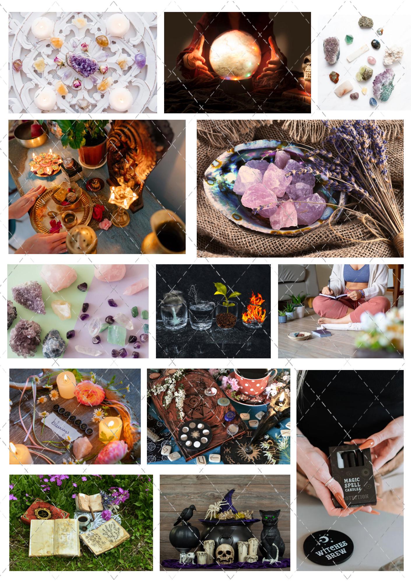 Vision Board Kit Printable, Witch Vision Board for Manifesting ...