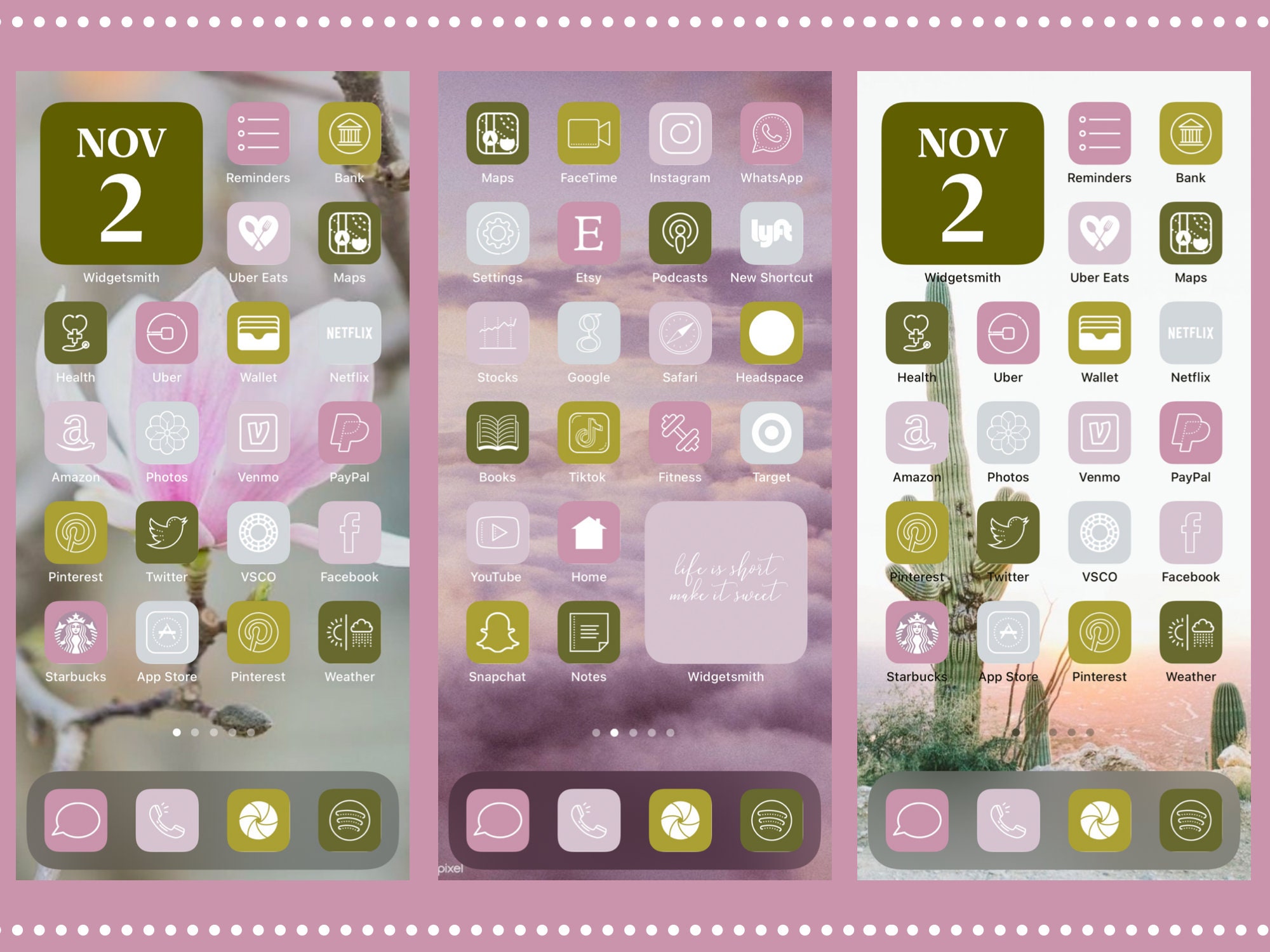 Dusty Rose Aesthetic Ios App Icons 52 Iphone Ios 14 Aesthetic | Etsy