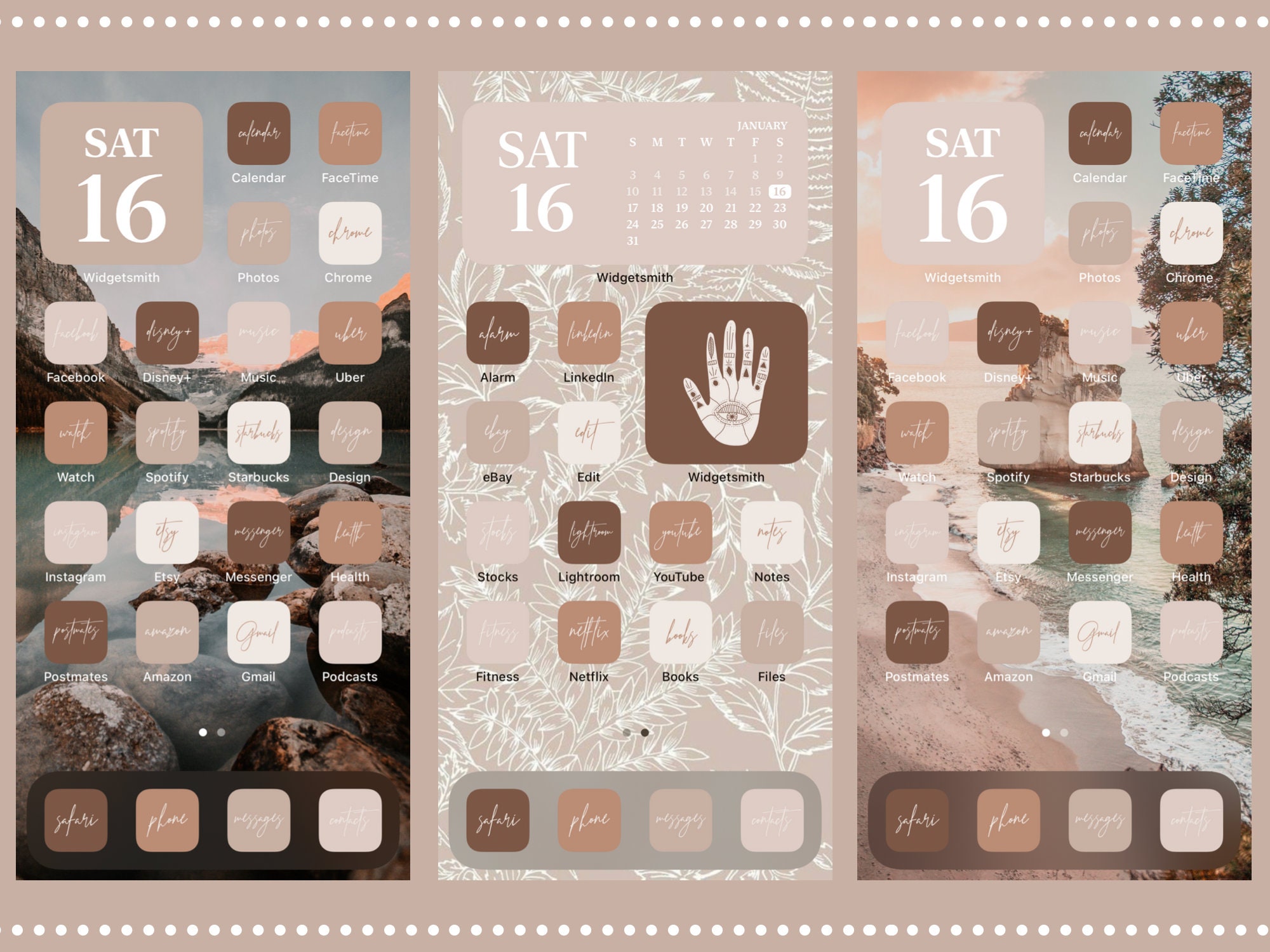Neutral Handwritten App Icons 94 iPhone App Icons iOS 14 | Etsy