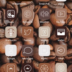 Brown App Icons 94 Iphone App Icons Ios 14 Aesthetic Neutral - Etsy