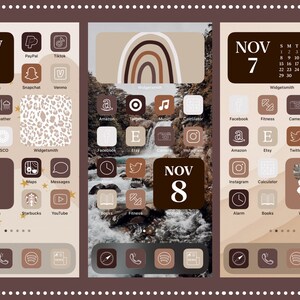 Brown Aesthetic App Icons 200 iPhone App Icons Ios 14 - Etsy
