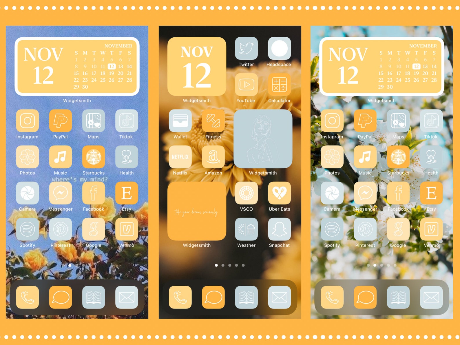 Yellow and Blue Ios App Icons 52 Iphone Ios 14 Aesthetic App - Etsy