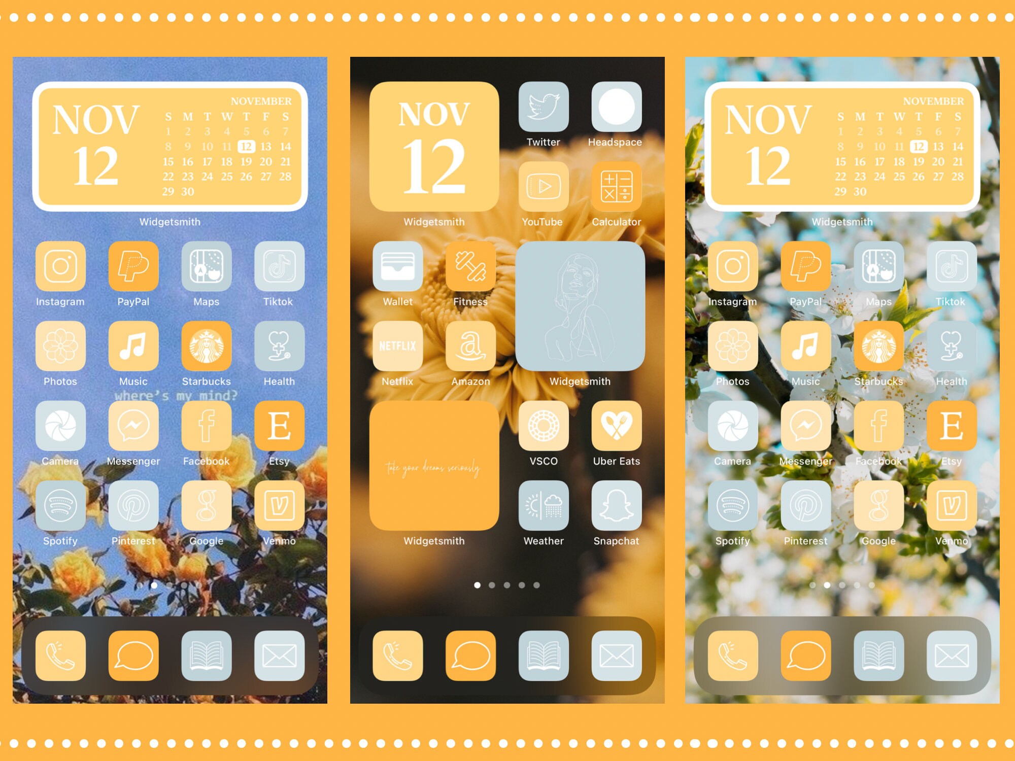 Yellow and Blue Ios App Icons 52 Iphone Ios 14 Aesthetic App | Etsy
