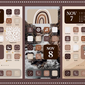 Brown App Icons 94 Iphone App Icons Ios 14 Aesthetic Neutral - Etsy