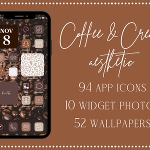 Brown App Icons 94 iPhone App Icons iOS 14 Aesthetic Neutral | Etsy