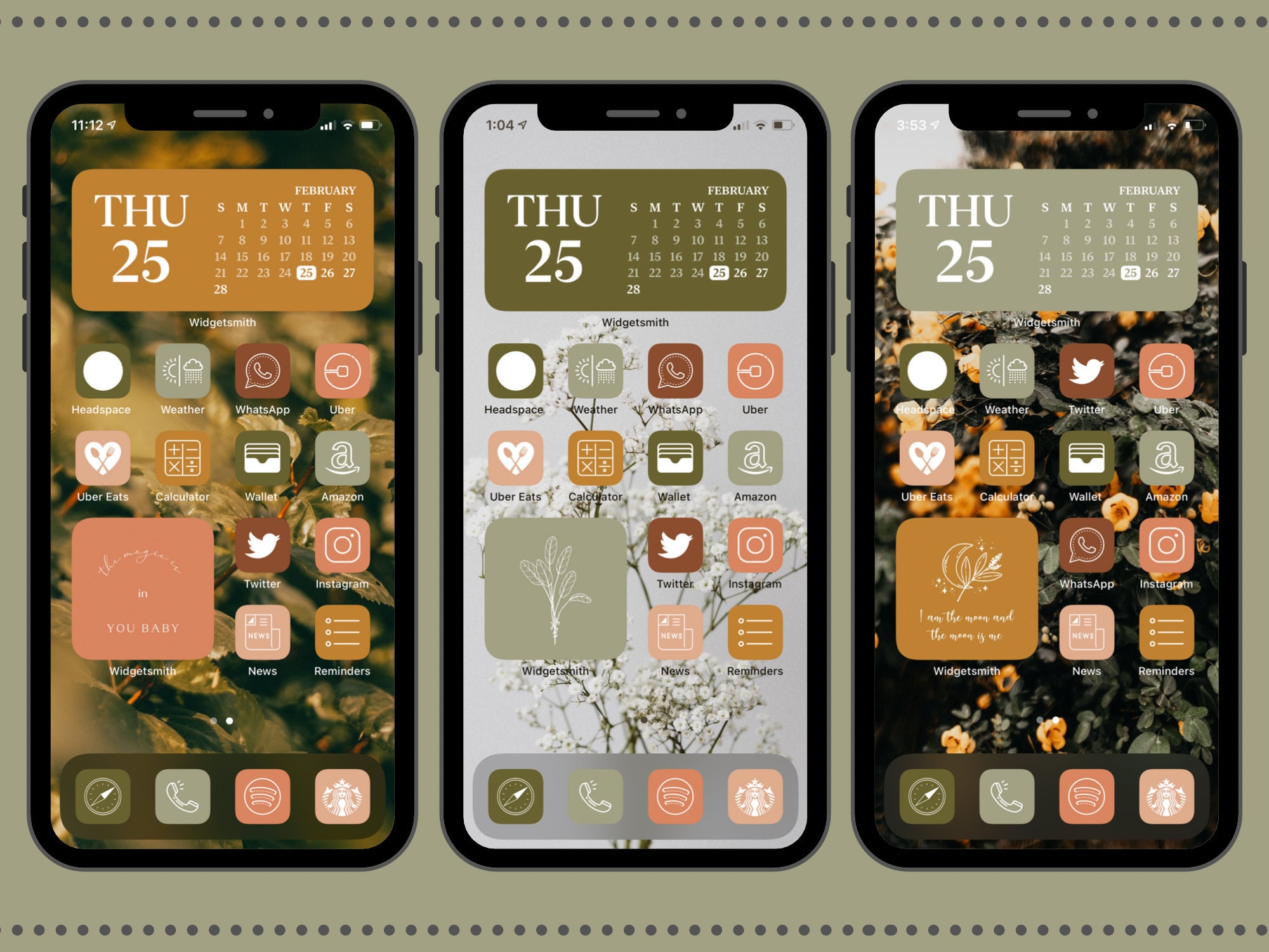 Earthy Boho Aesthetic App Icons iOS 14 App Icons Aesthetic | Etsy