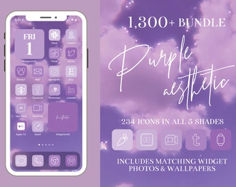 Purple Iphone Icons - Etsy