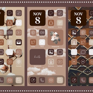 Brown App Icons 94 Iphone App Icons Ios 14 Aesthetic Neutral - Etsy