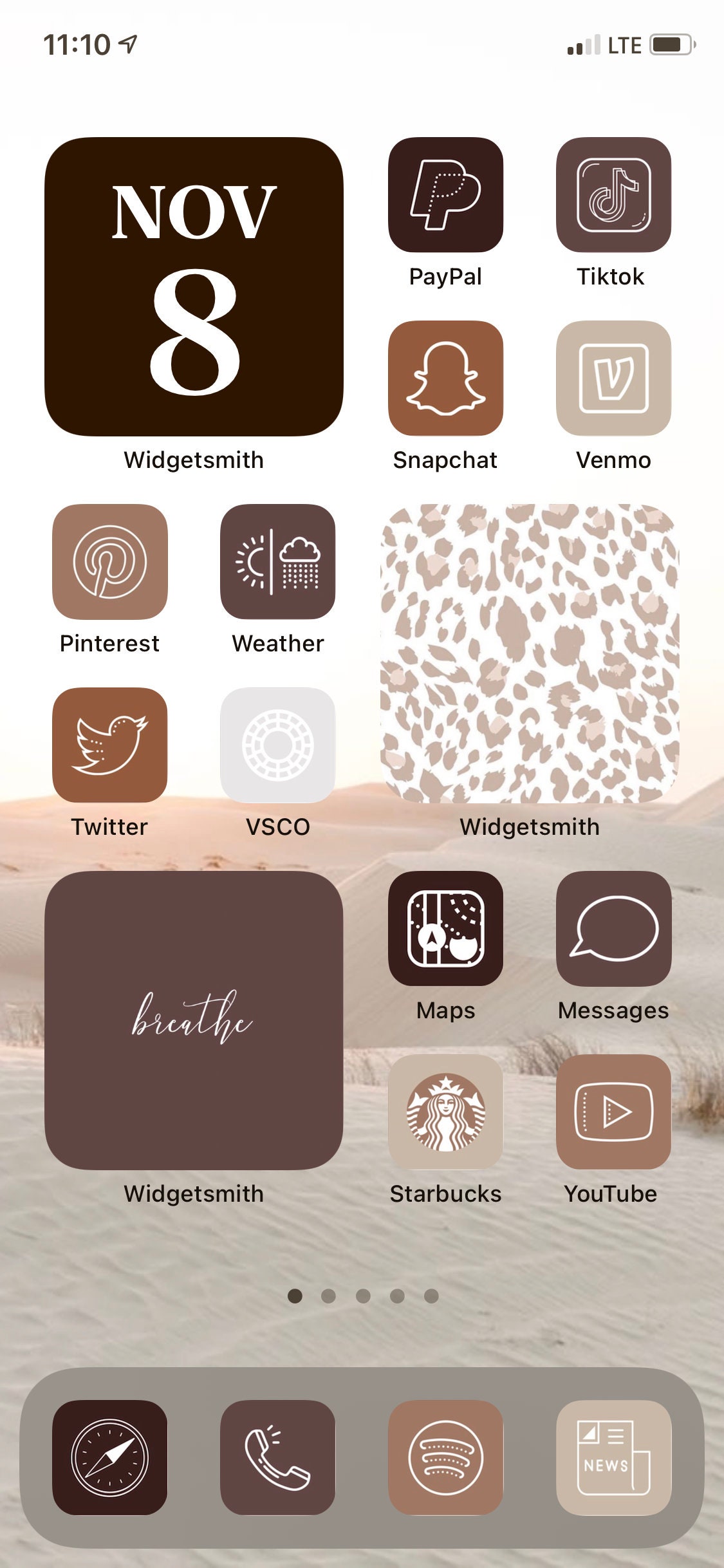 Brown App Icons 94 iPhone App Icons iOS 14 Aesthetic Neutral | Etsy