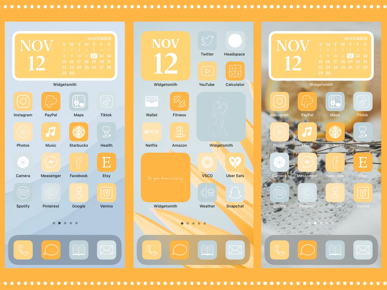 Yellow and Blue Ios App Icons 52 Iphone Ios 14 Aesthetic App | Etsy