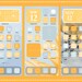Yellow and Blue Ios App Icons, 52 iPhone Ios 14 Aesthetic App Icon Set ...