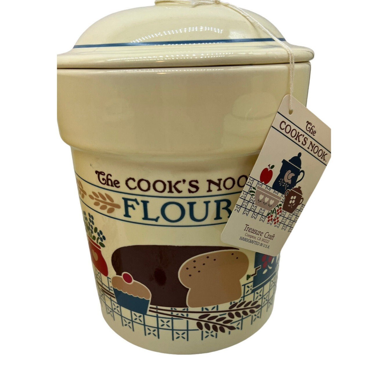 Vintage Treasure Craft USA Ceramic the Cook's Nook Canister Cookie Jar ...