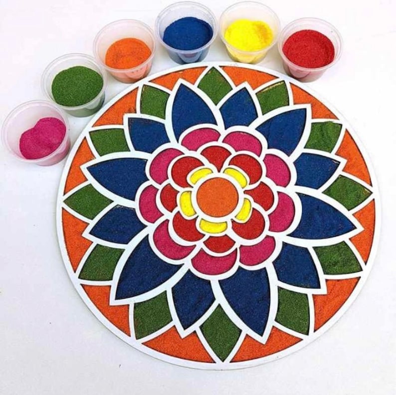 Gift MDF Rangoli Stencils, Reusable Rangoli Stencils, Eco-friendly ...