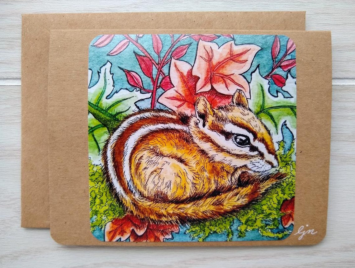 Woodland Animals Notecard Set / Watercolor Animal Cards / Set of 5 ...