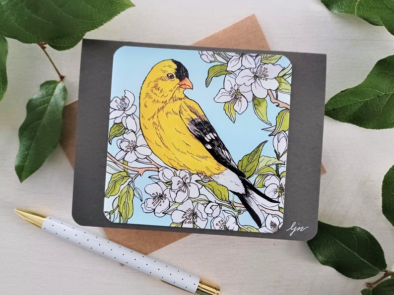 Watercolor Birds Note Card Set, Bird Art Note Cards, Set of 5 Blank ...
