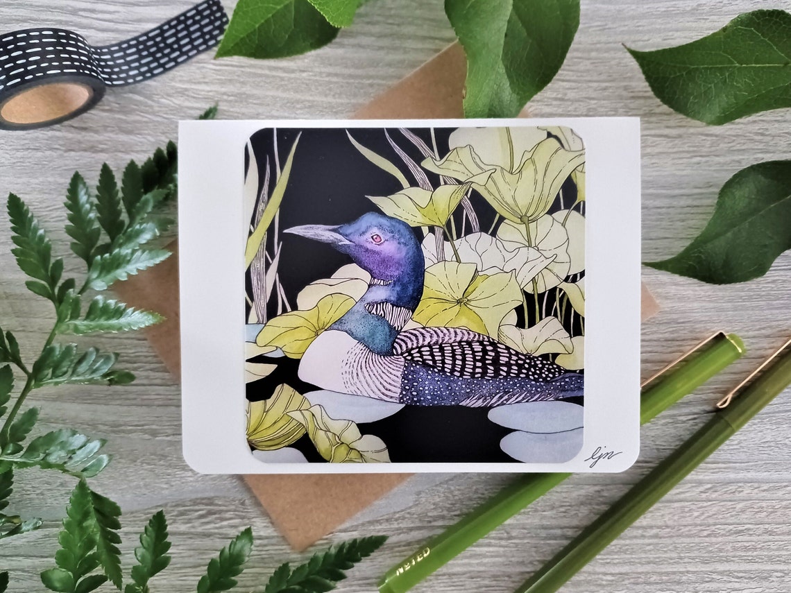 Watercolor Birds Note Card Set, Bird Art Note Cards, Set of 5 Blank ...