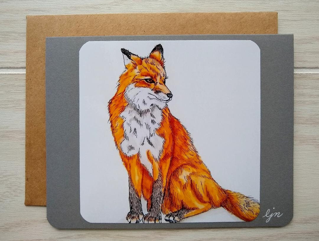 Woodland Animals Notecard Set / Watercolor Animal Cards / Set of 5 ...
