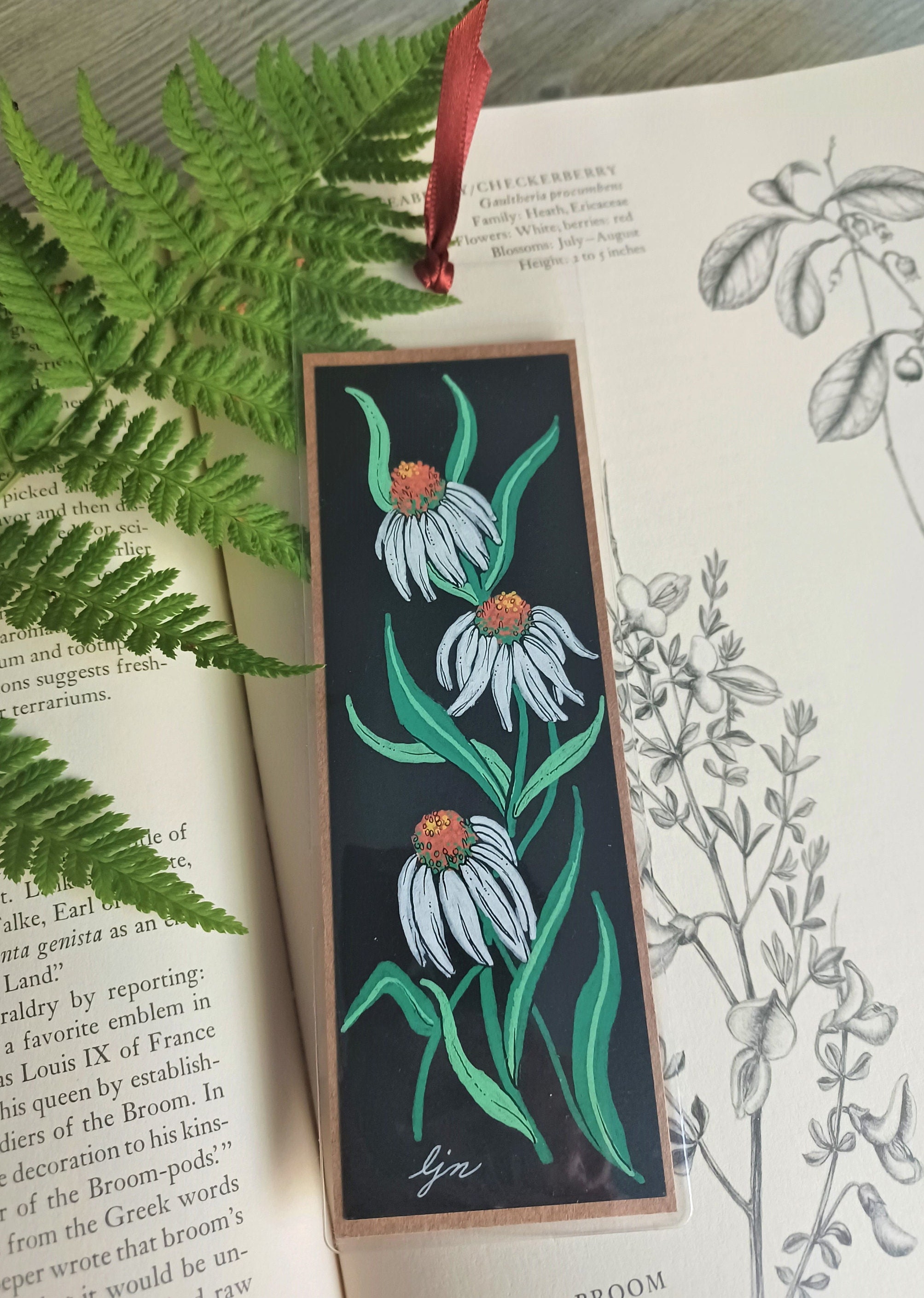 Handpainted Original Bookmark Set / Flower Bookmarks / Art - Etsy