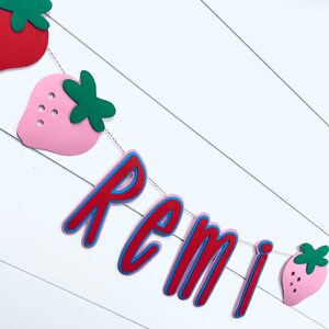 Strawberry - Berry Sweet Birthday Banner Personalized - Berry First ...
