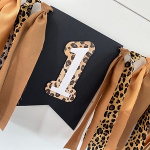 Cheetah Birthday - Animal Print Birthday - Highchair Banner - Etsy