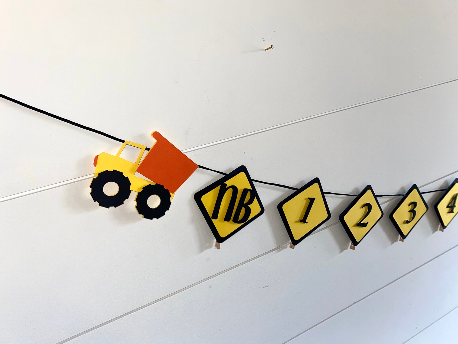 Construction Themed Monthly Milestone Banner - Etsy