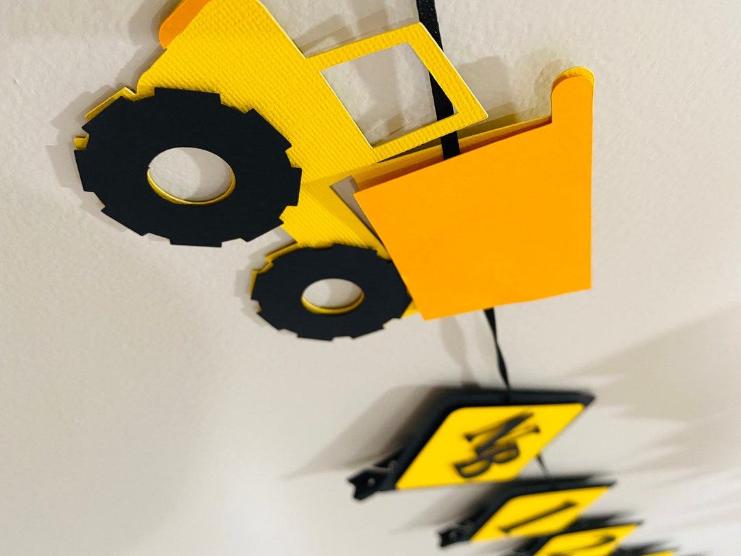 Construction Themed Monthly Milestone Banner - Etsy