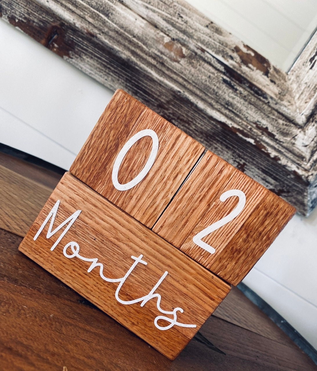 Monthly Milestone Age Blocks Customizable Name - Etsy