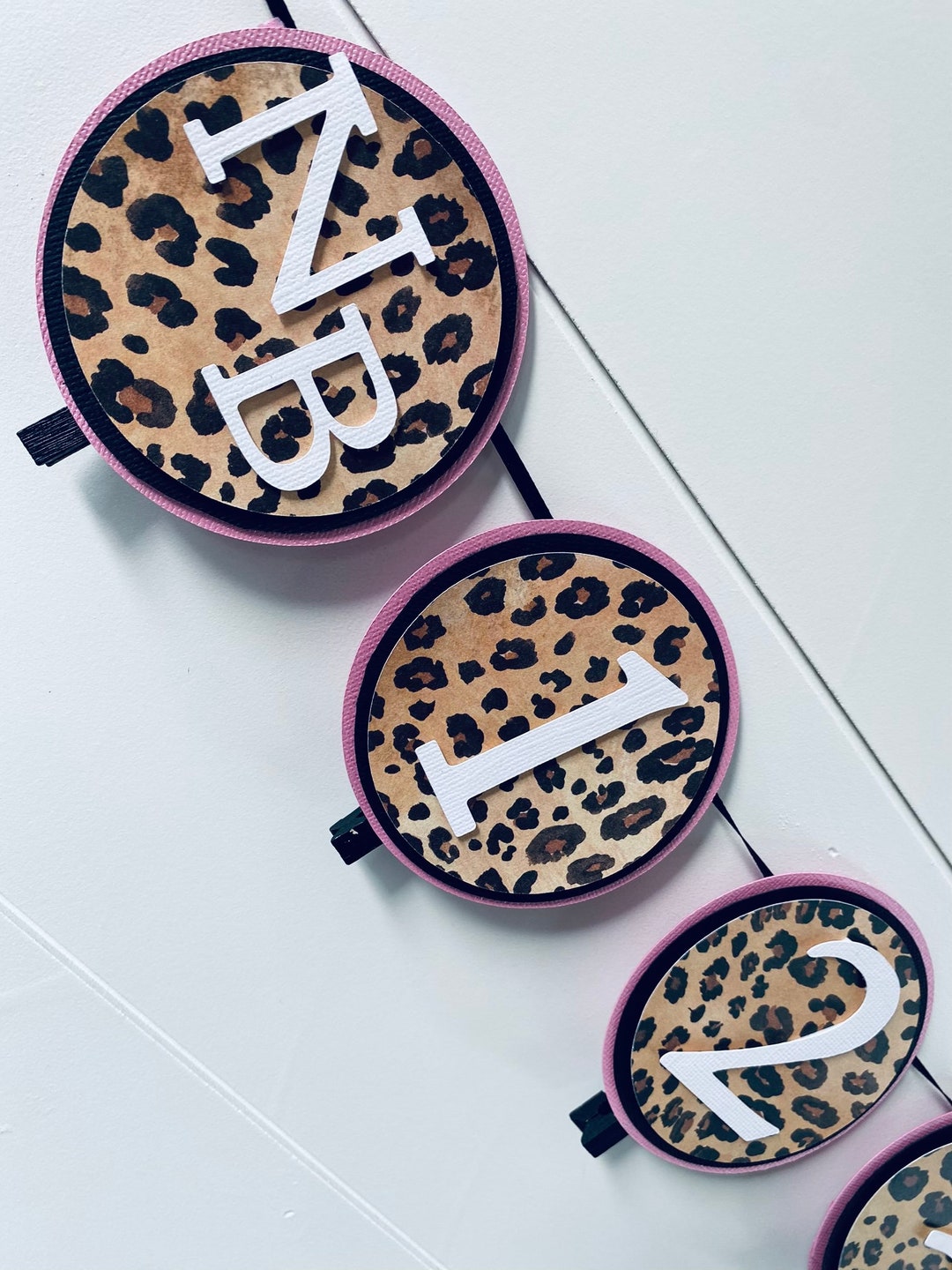 Cheetah Birthday - Animal Print Birthday - Monthly Milestone Banner - Etsy