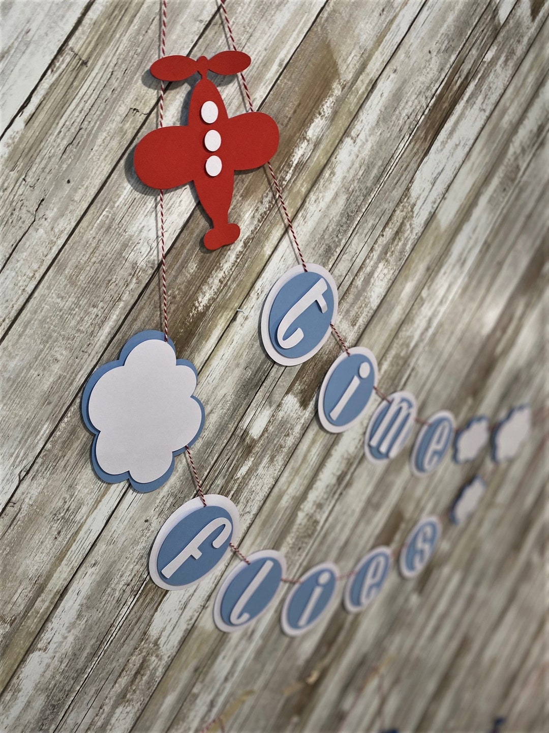 Time Flies Birthday Airplane Banner - Time Flies Party - Etsy