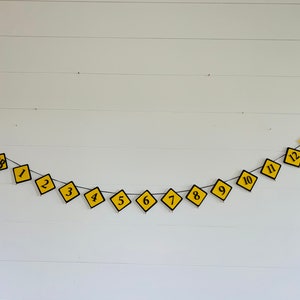 Construction themed Monthly Milestone Banner | Etsy