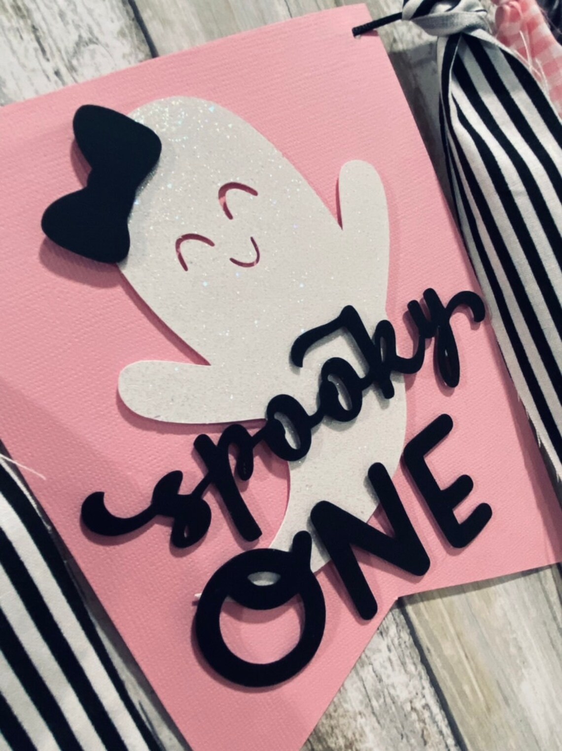 Little Boo - the Spooky ONE - First Birthday Highchair Banner - PINK - Etsy