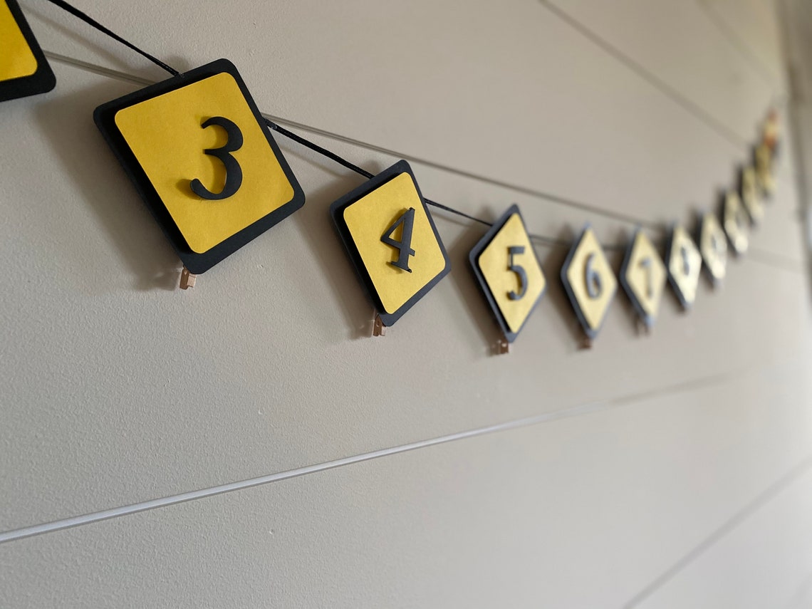 Construction themed Monthly Milestone Banner | Etsy