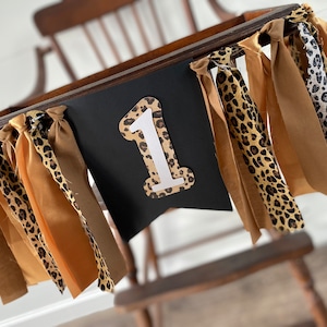 Cheetah Birthday - Animal Print Birthday - Highchair Banner - Etsy