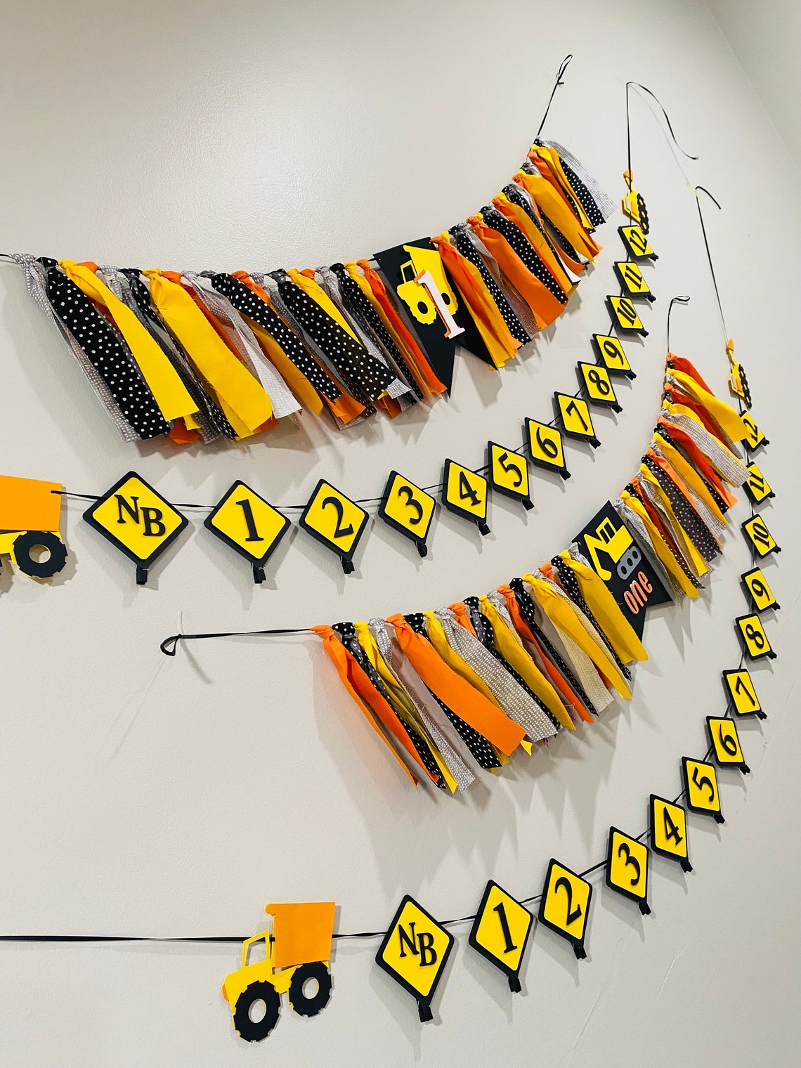 Construction Themed Monthly Milestone Banner - Etsy