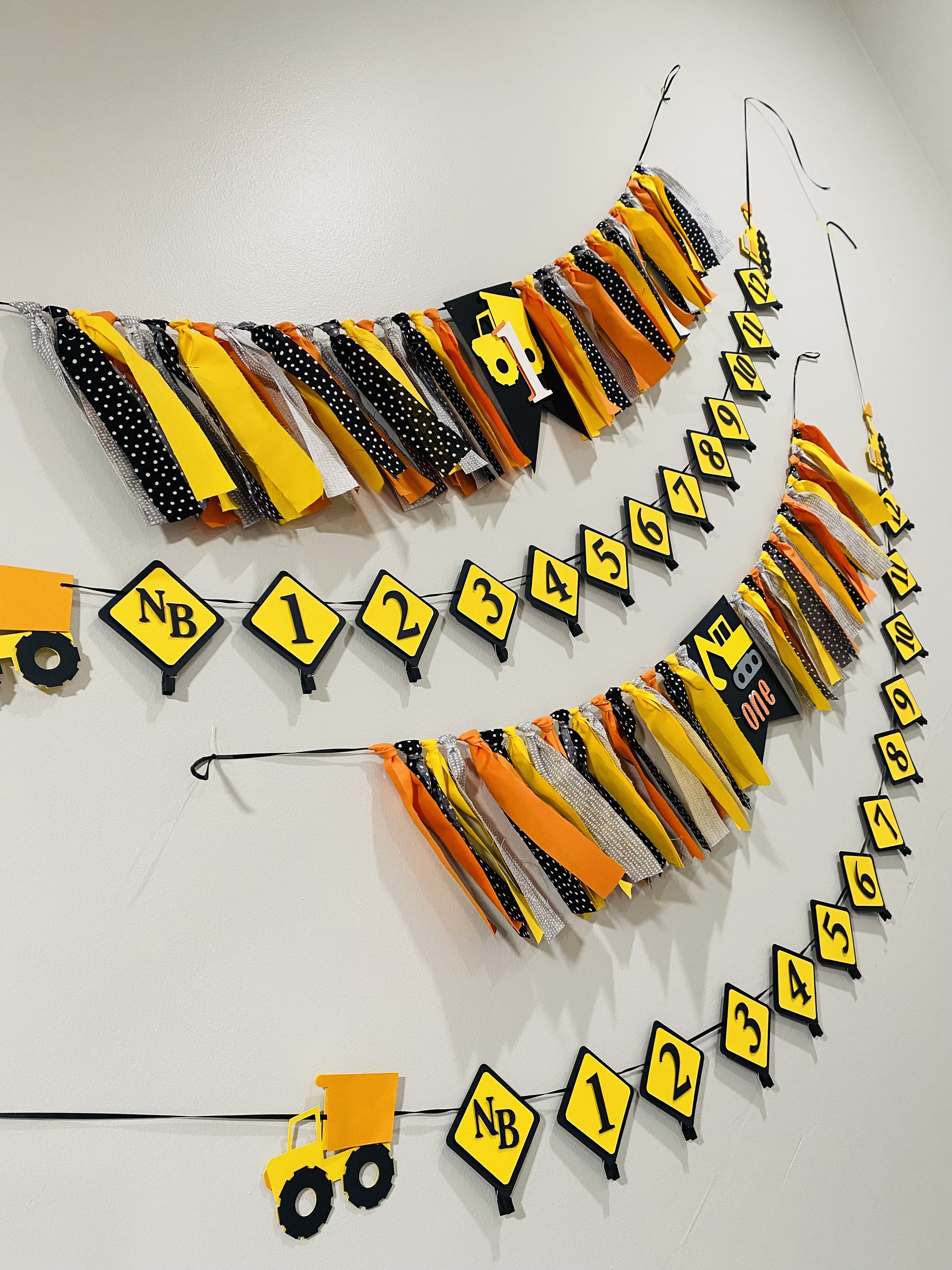 Construction Themed Monthly Milestone Banner - Etsy
