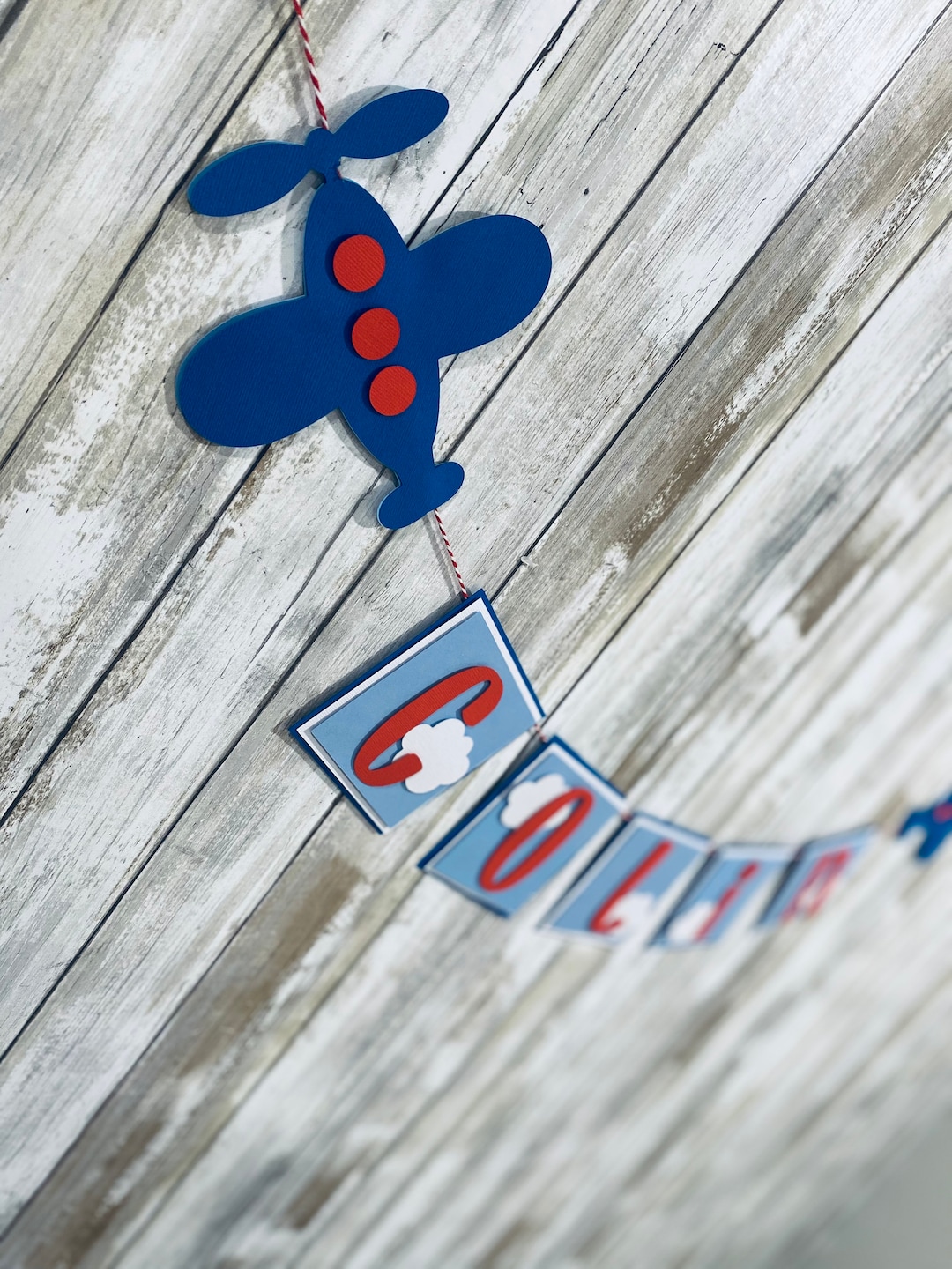 Time Flies Birthday Personalized Name Banner - Time Flies Party - Etsy