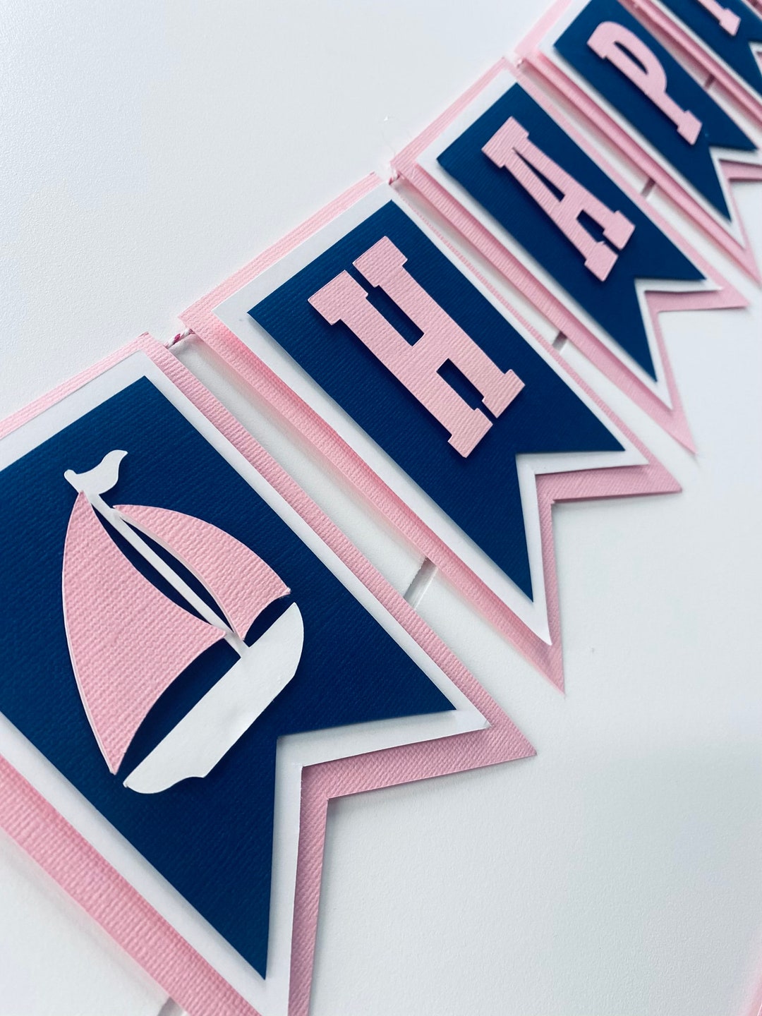 Nautical “happy Birthday NAME” Personalized Banner - Anchors ...