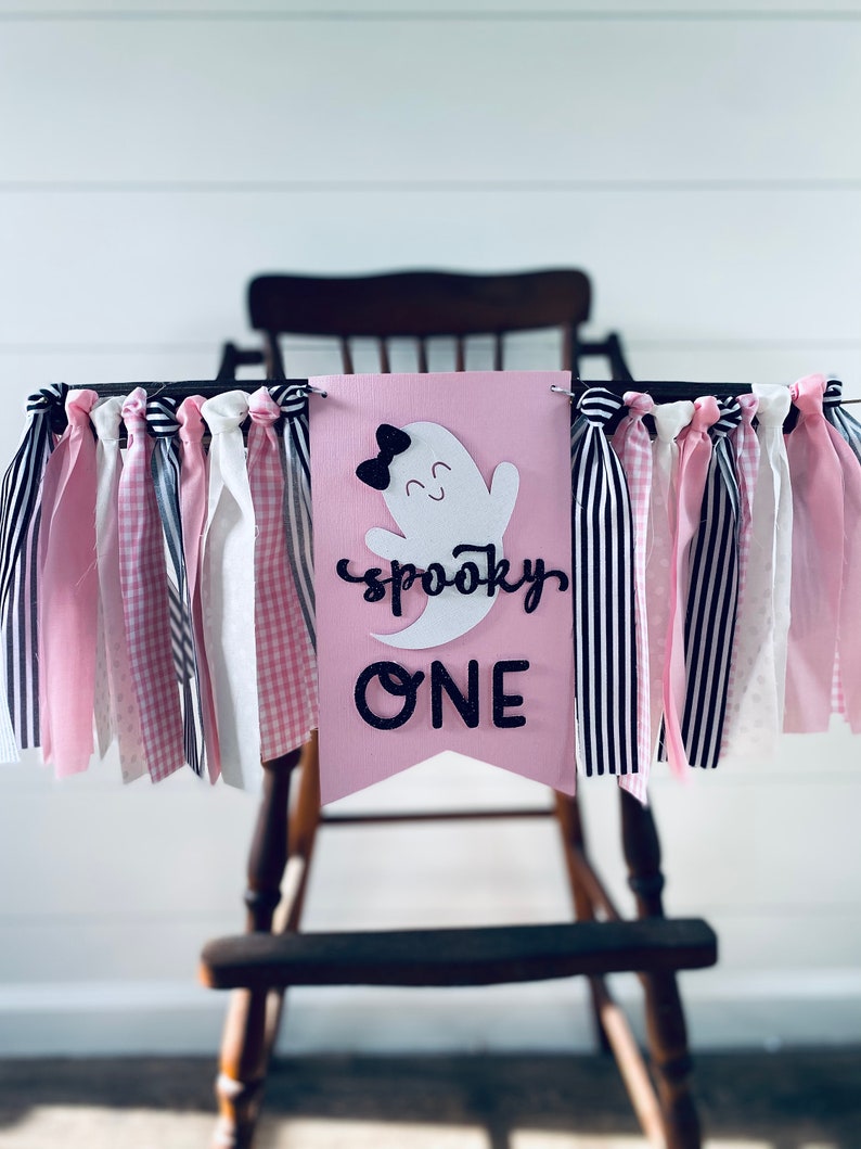 Little Boo - the Spooky ONE - First Birthday Highchair Banner - PINK - Etsy