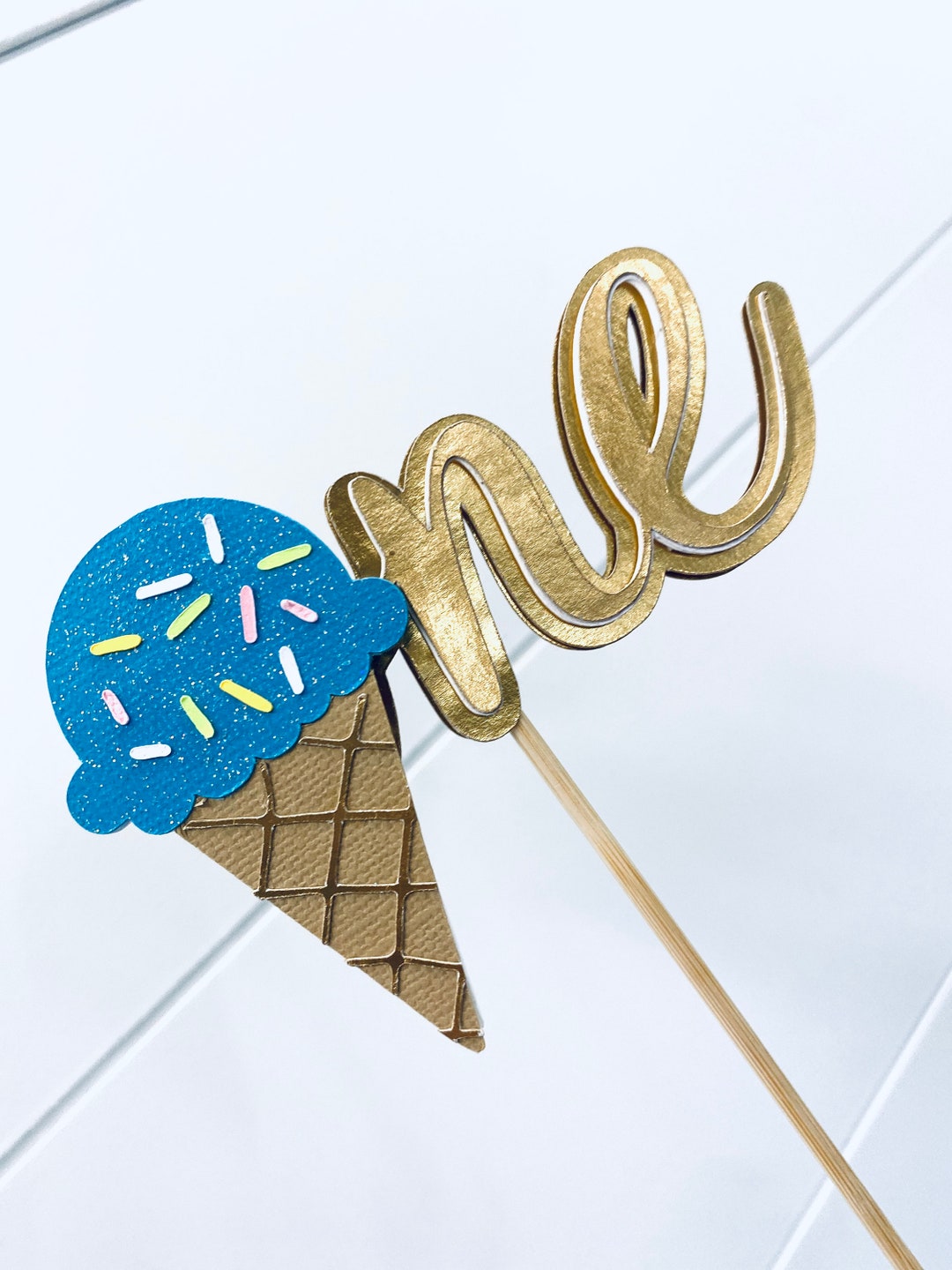 Ice Cream Scoops Birthday Cake Topper - I Scream You Scream Party - Etsy