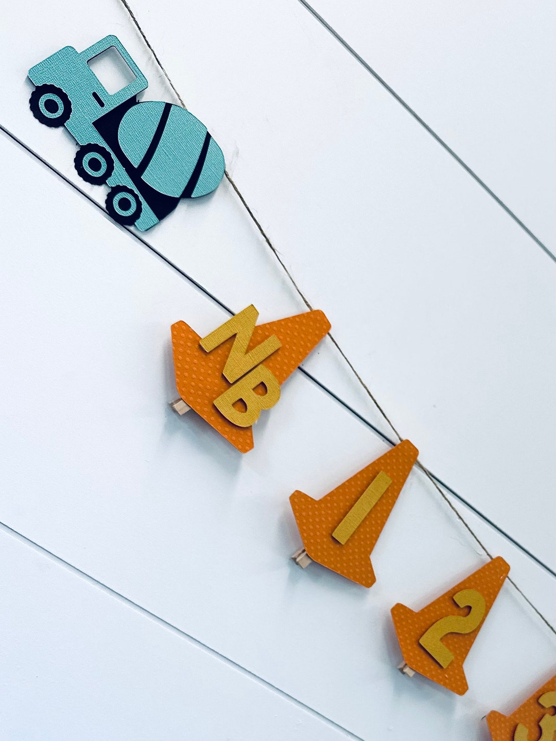 Construction Themed Monthly Milestone Banner - Pastels - Etsy