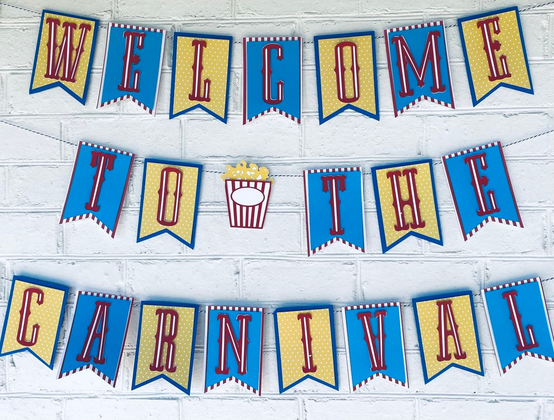 Carnival - Circus - Fair - Welcome to the Carnival Banner - Etsy