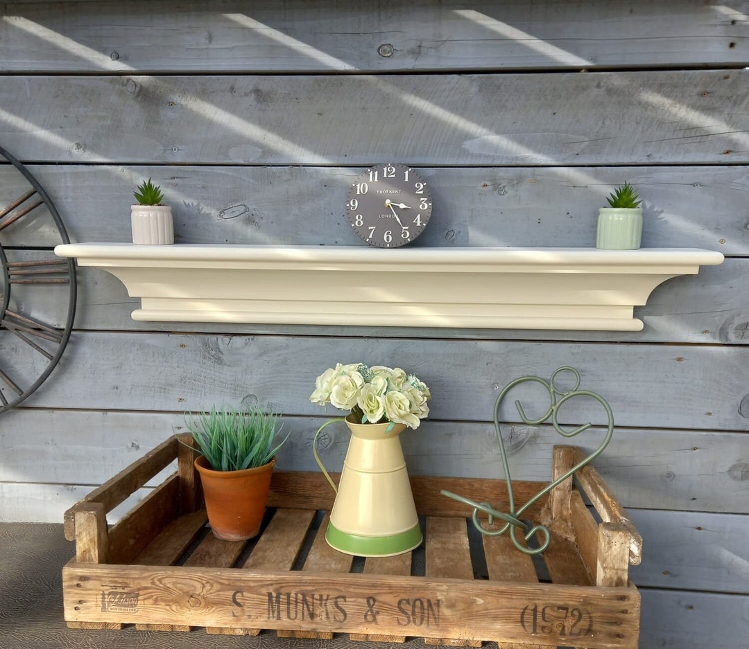 Wooden Ornate Kitchen Mantel Fireplace Mantel Over Oven Shelf Coved ...