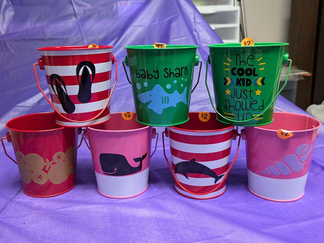 Fun Kids Pails/beach Pail - Etsy